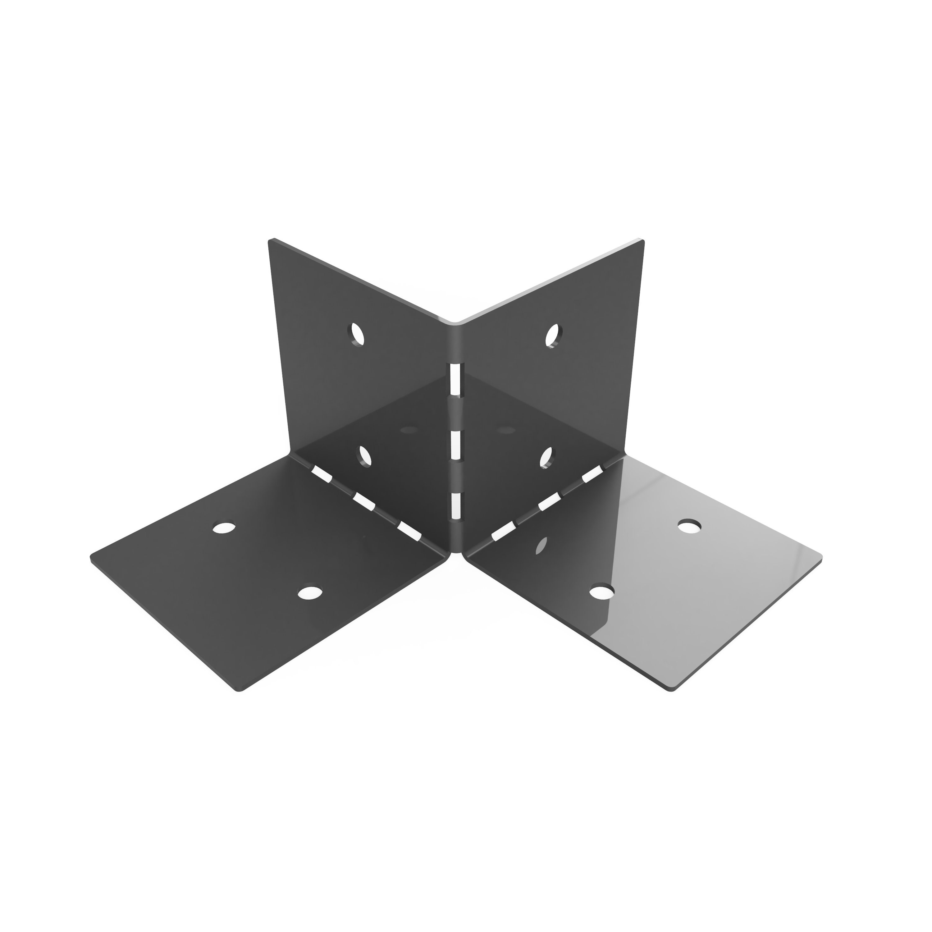 6x6 Post Inside Corner Bracket Cut File for Pergola Post Corner DXF ...