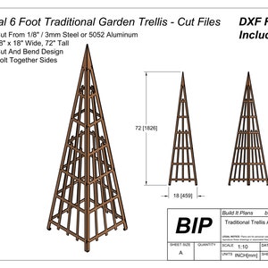 Traditional Garden Trellis DXF Cut Files for DIY Garden Lattice - Etsy