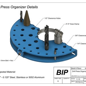 Drill Press Organizer Cut Files - Drill Press Bit Storage Organization ...