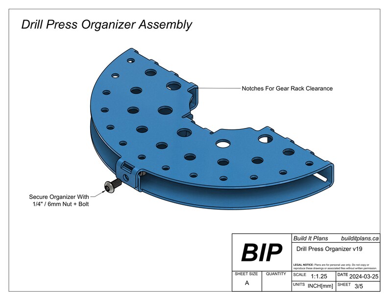 Drill Press Organizer DXF – Cut File for Holding Drill Bits and ...