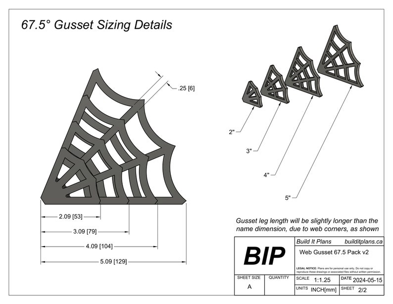 Spider Web Corner Gusset Cut Files Pack for Fabricators DXF Plasma ...