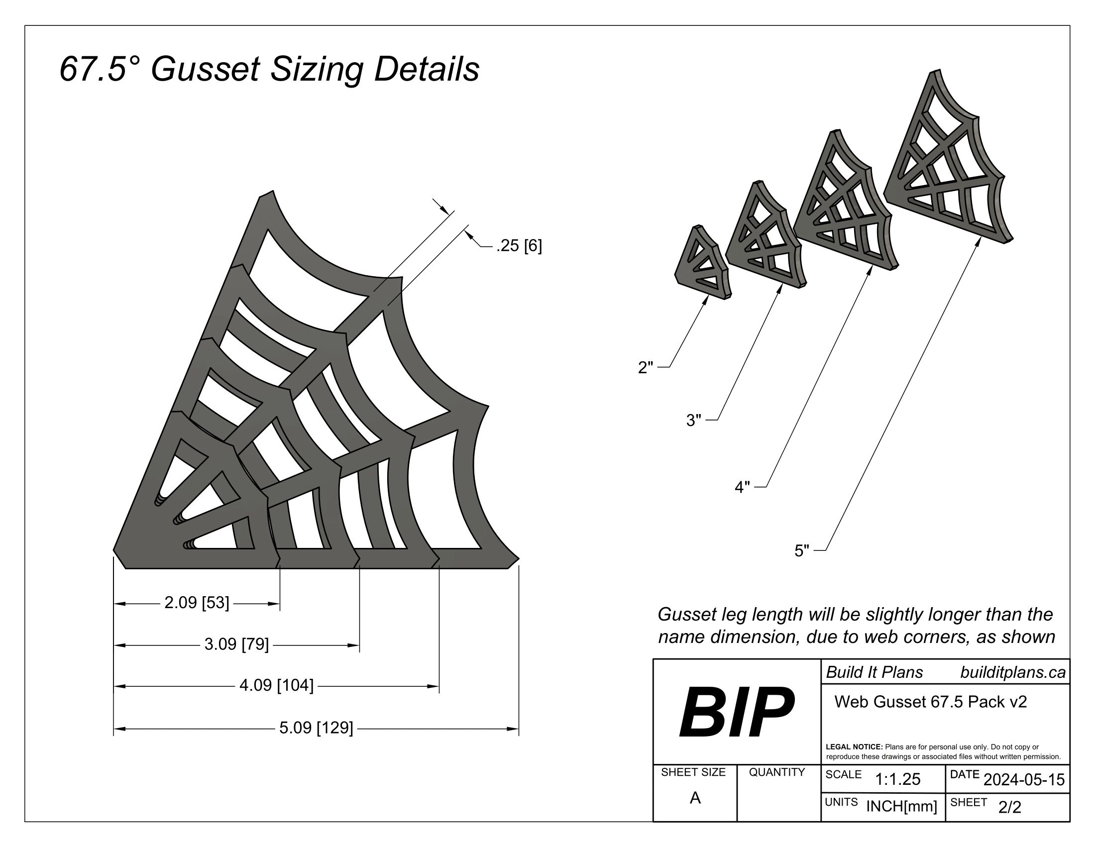 Spider Web Corner Gusset Cut Files for Fabricators Pack of DXF Plasma ...