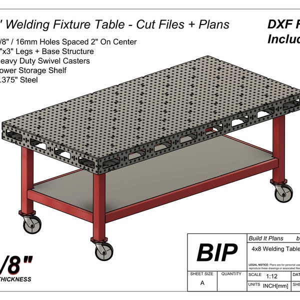 Welding Table Plans - Etsy