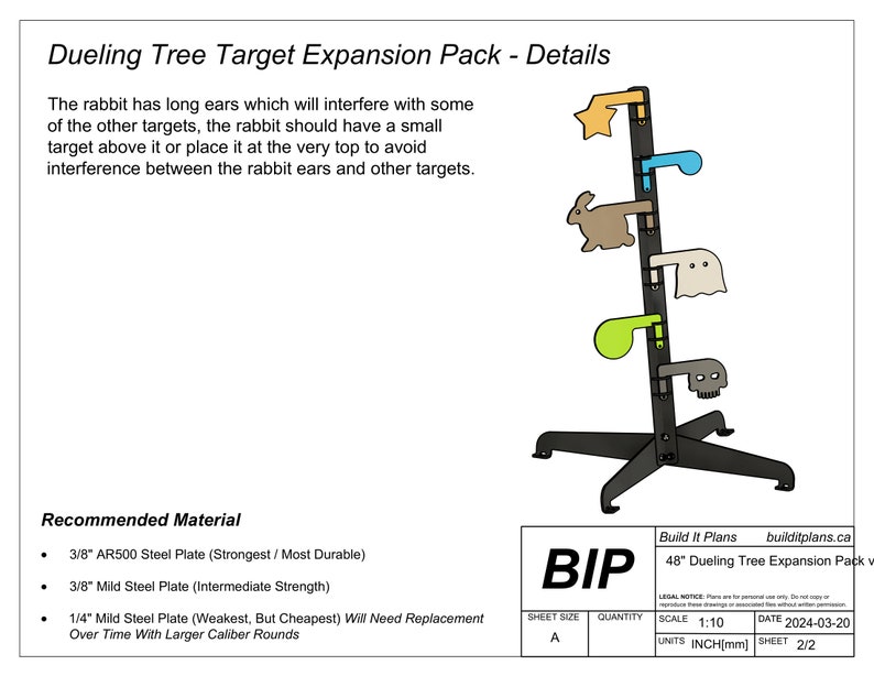 Dueling Tree Target Expansion Pack DXF Cut Files (digital Download) - Etsy