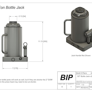 30 Ton Shop Press DXF Files - Heavy Duty Press Cut Files + Plans - Etsy