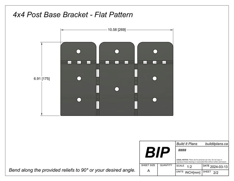 4x4 Post Base Bracket DXF Cut File - Etsy Canada