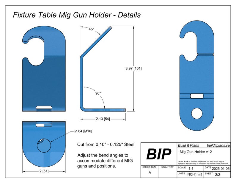MIG Gun Holder DXF – Welding Table Torch Hook Cut File - Etsy