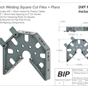 12 Inch Welding Square Cut Files and Plans for 0.25 Inch Thick Steel ...