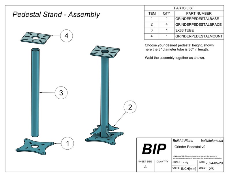 Grinder Pedestal DXF Files - Bench Grinder Stand Cut Files - Etsy