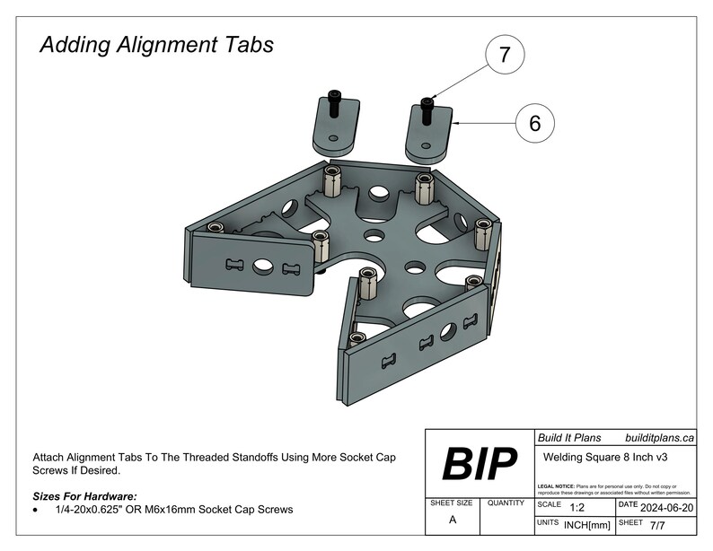 8 Inch Welding Square DXF – Fixture Tool Cut Files for Fabrication - Etsy