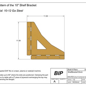 Shelf Bracket DXF Cut Files for DIY Shop or Garage Shelving - Plasma ...