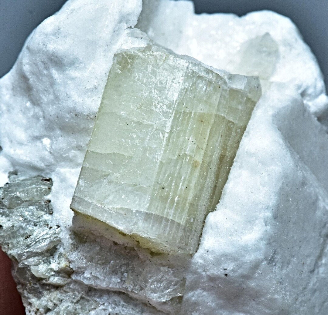 Natural Fluorescent Yellow Scapolite Crystal on Matrix 55 Gram - Etsy