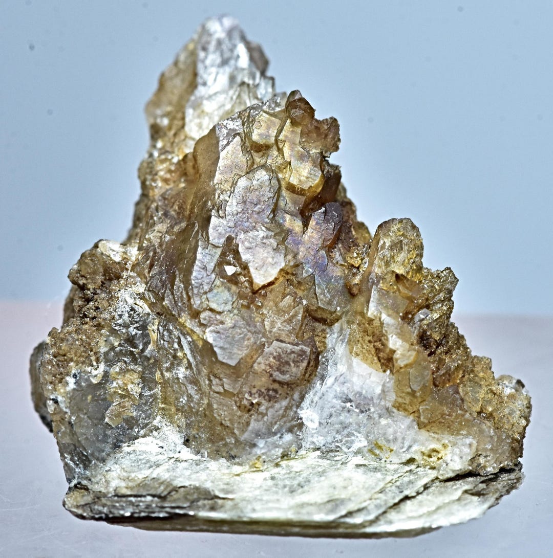 Rare Childrenite Crystal Combined With Quartz on Mica Matrix 9.20 Carat ...