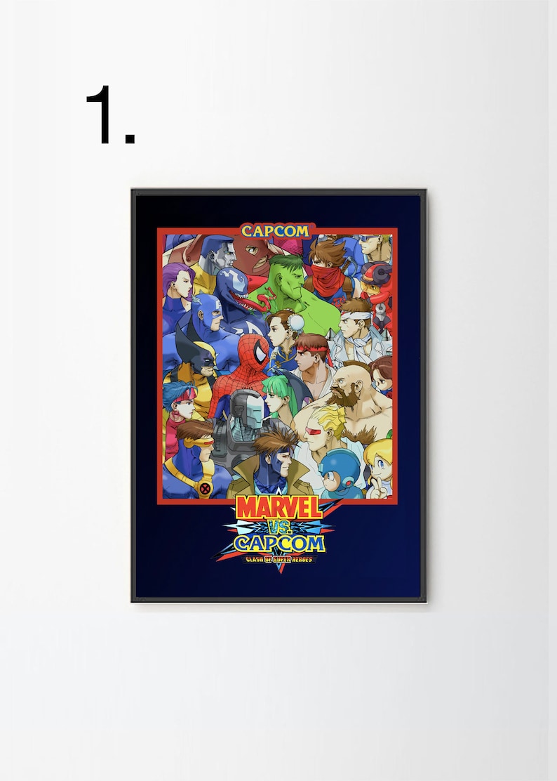 Marvel Vs Capcom Poster Retro Vintage Poster Art Cover Design - Etsy