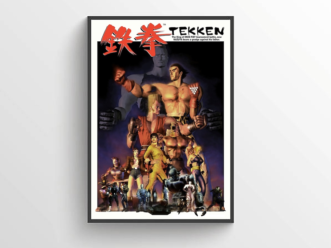 Retro Tekken Poster Vintage Tekken 1 2 3 Playstation Poster Art, Cover ...
