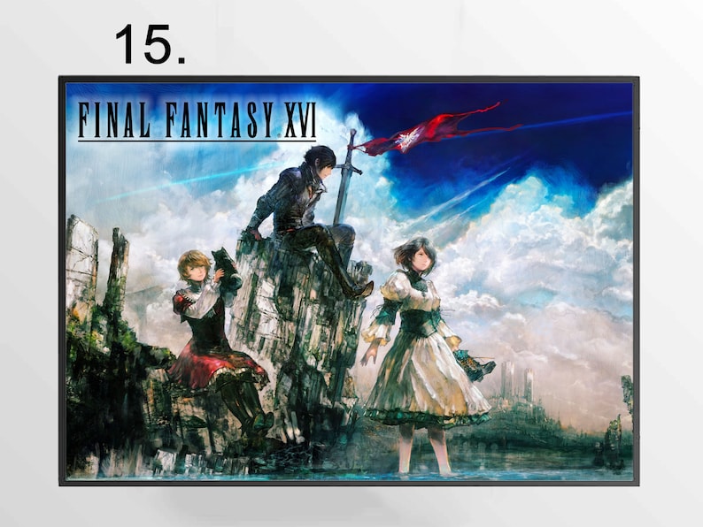 FF16 FFXVI Poster PS5 Video Game Poster Wall Art Gift Final - Etsy