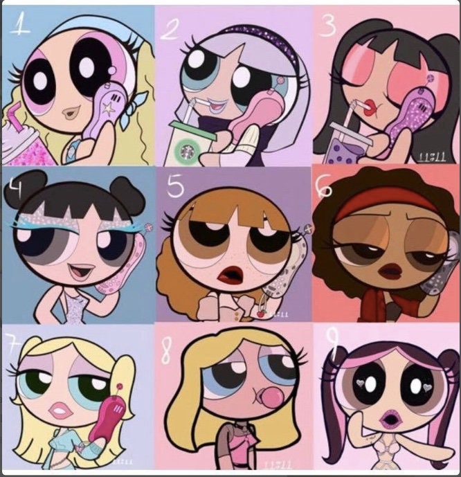 Custom Powerpuff Girls Character Portrait Gift Personalised - Etsy