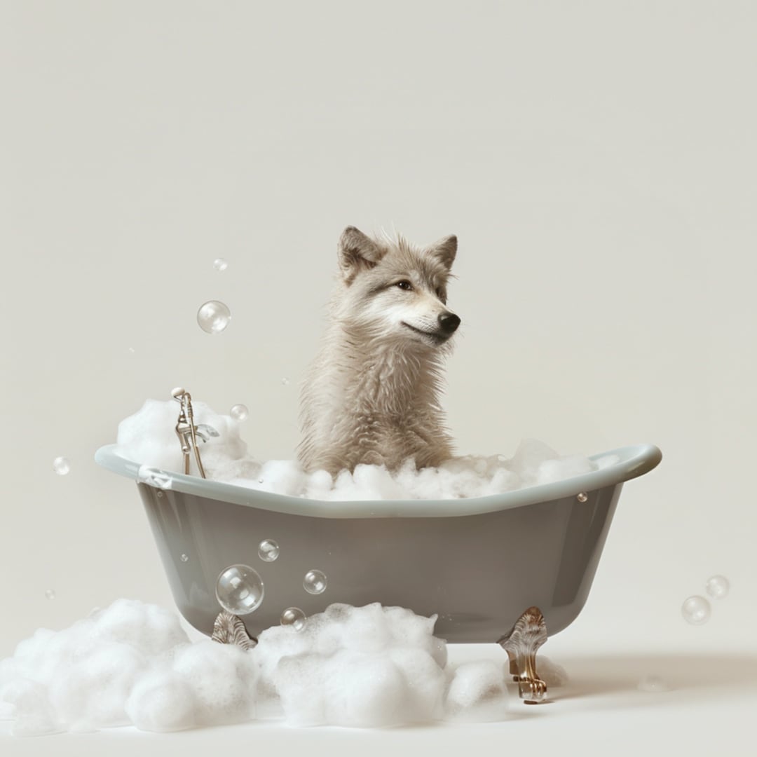 Wolf Wall Art, Bathroom Art, Kids Bathroom Art, Funny Bathroom Art ...