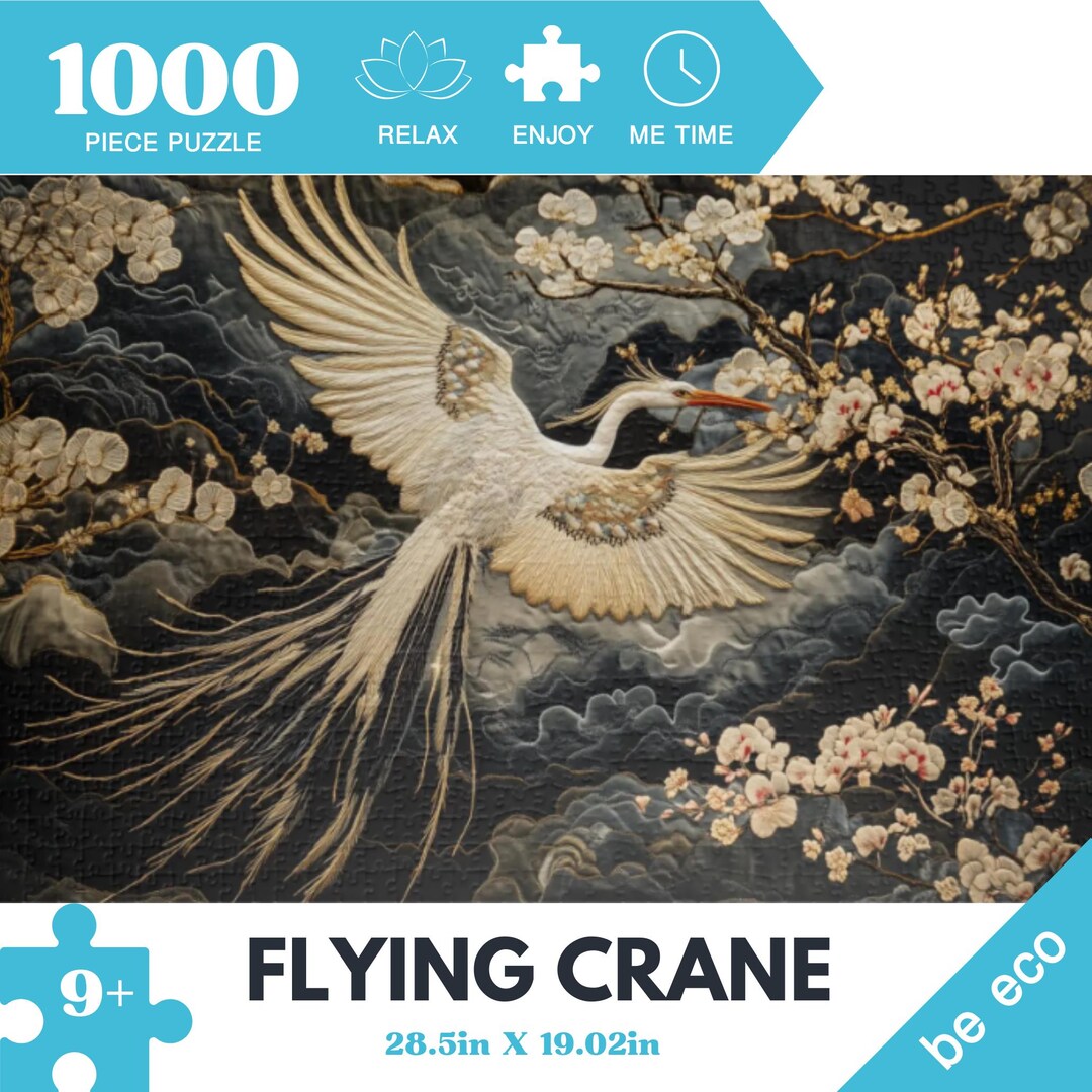 Flying Crane, 1000 Piece Puzzle for Adults, Family Puzzle, Gift for ...