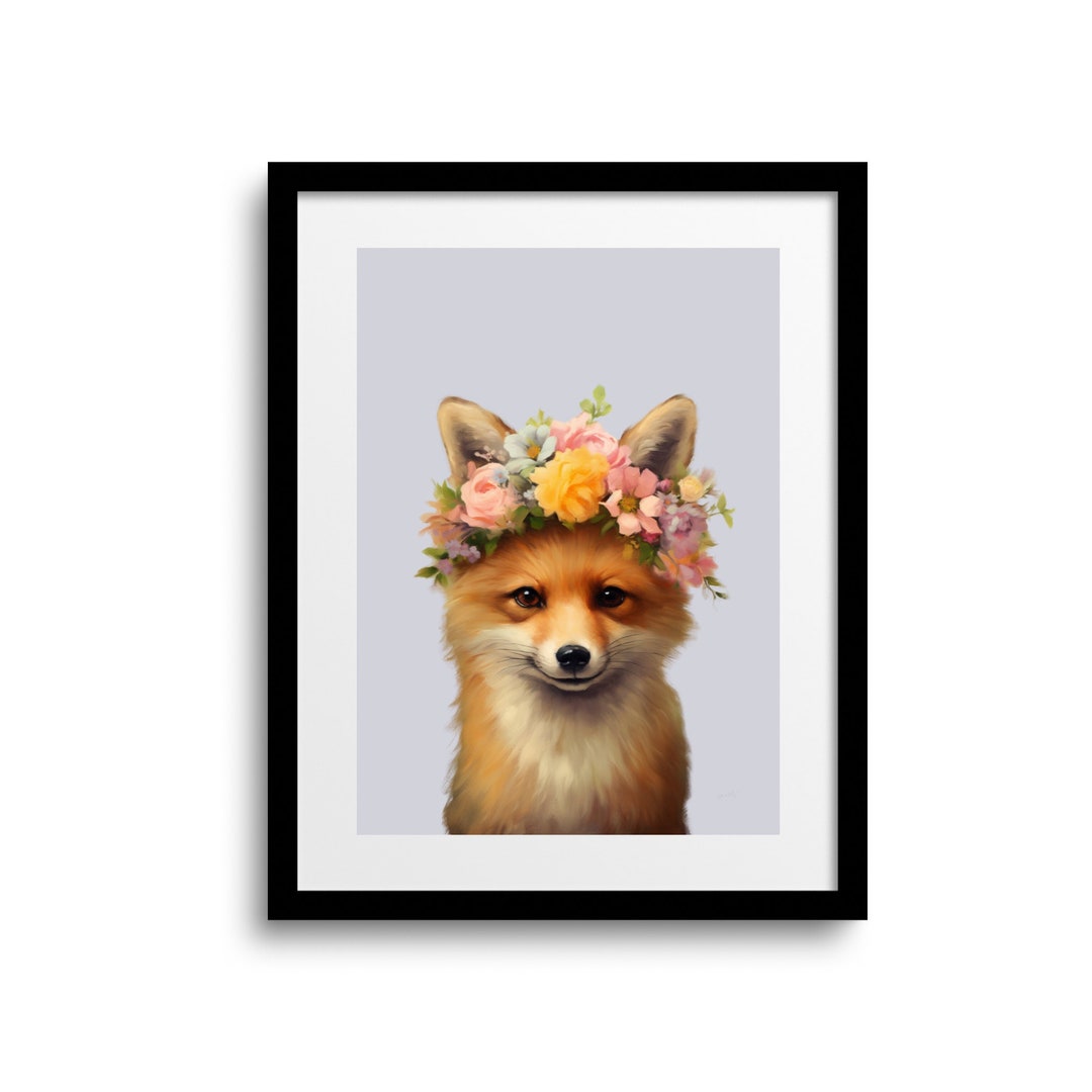 Fox Flower Crown, Fox Nursery, Animal Flower Crown, Girly Nursery ...