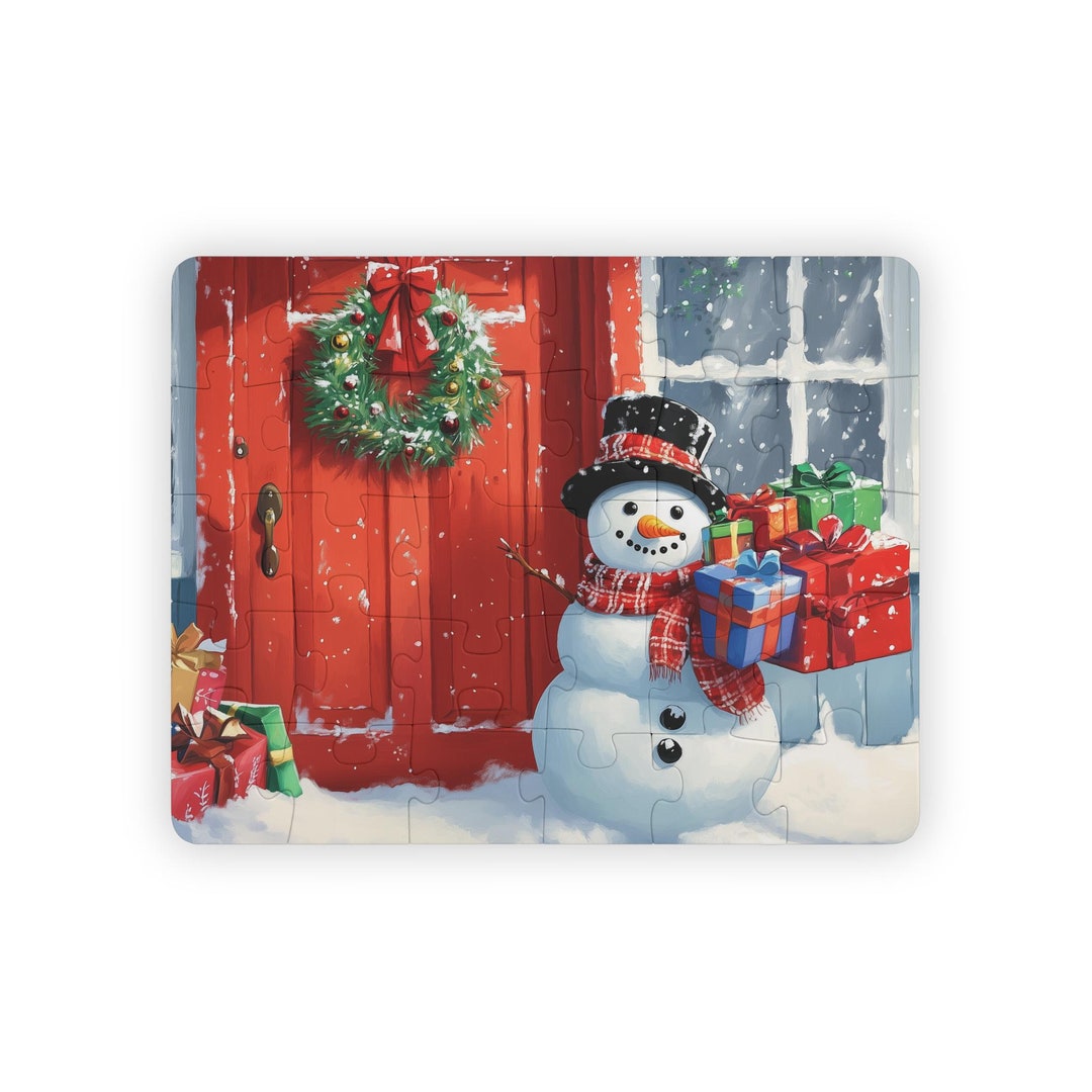 Snowman Puzzle, Christmas Puzzle, Winter Puzzle, Childrens Jigsaw ...