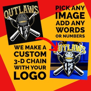 Custom Sports Spirit Chain Necklace: Personalized Team Hype Accessory ...