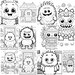 Massive 350 Cute Monsters Digital Coloring Pages Collection Fun for All ...