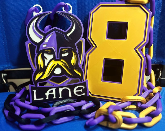 Custom 3D Printed Turnover Oversized Sports Chains MVP Player of the ...