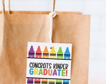 Editable Kinder Graduation Tag- Kindergarten Graduation Tag ...