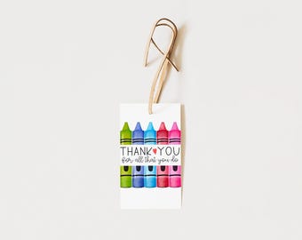 Teacher Thank You Gift Tag, Teacher End Year Gift, Teacher Appreciation ...