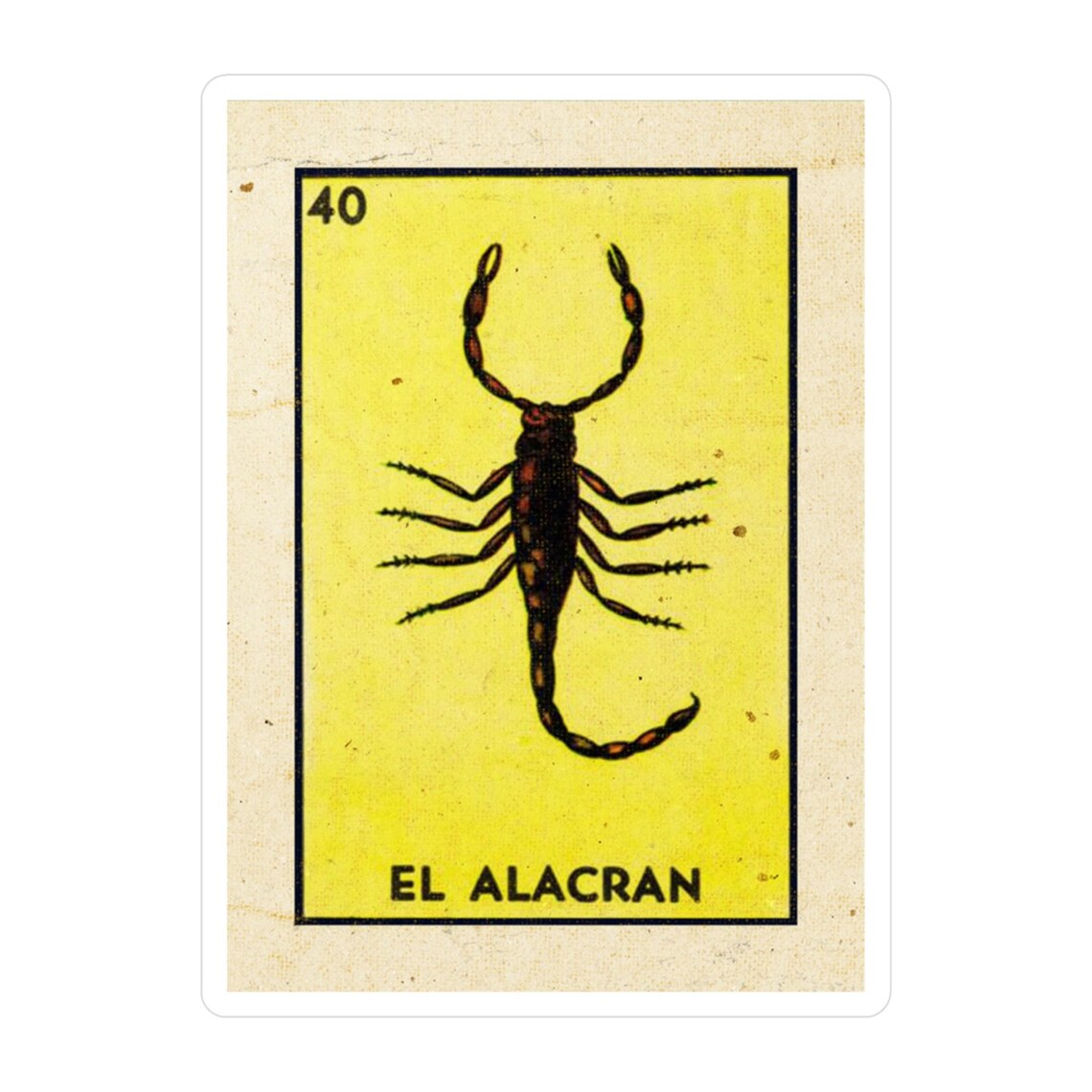 El Alacran Loteria original Vintage Version Kiss-cut Vinyl Decal - Etsy