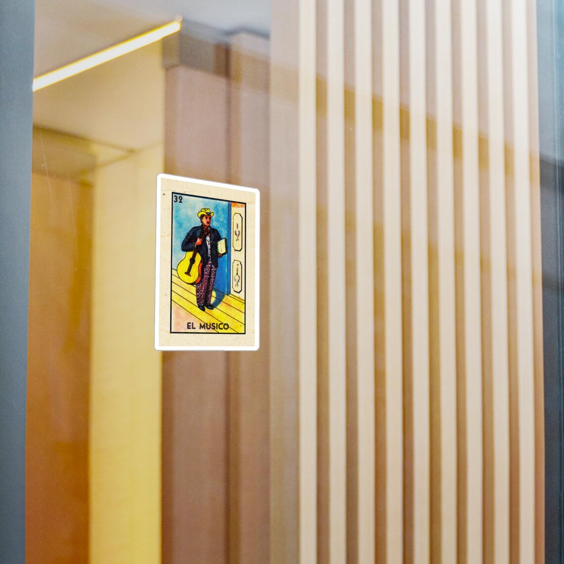 El Musico Loteria original Vintage Version Kiss-cut Vinyl Decal - Etsy