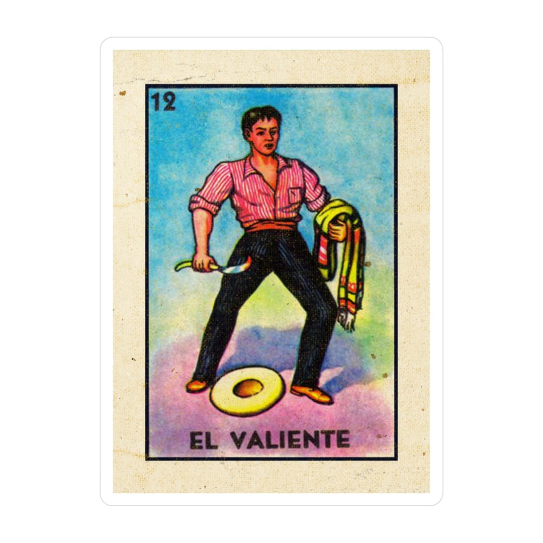 El Valiente Loteria original Vintage Version Kiss-cut Vinyl Decal - Etsy