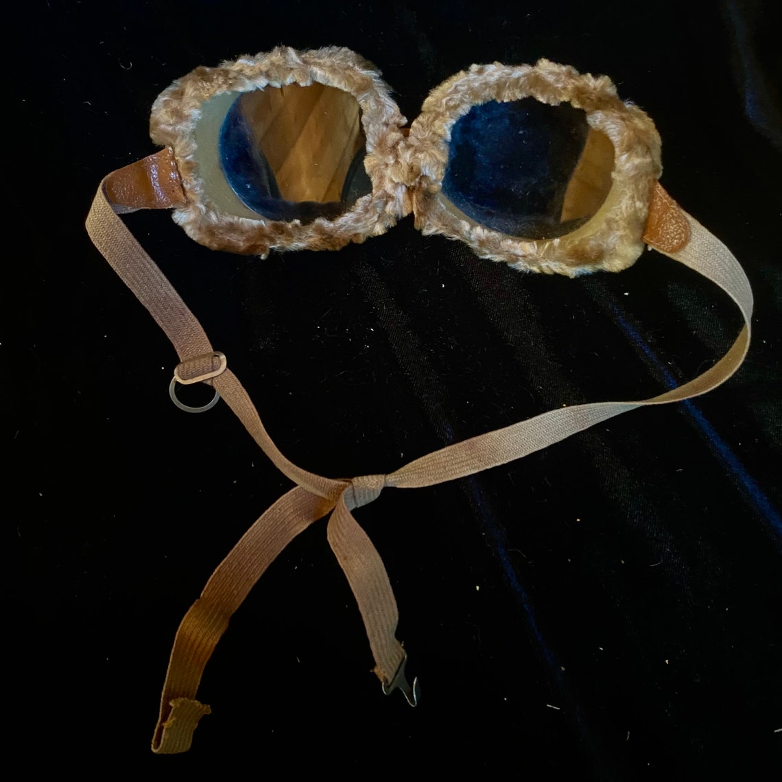 Antique 1920s Fur-lined Driving Goggles - Etsy