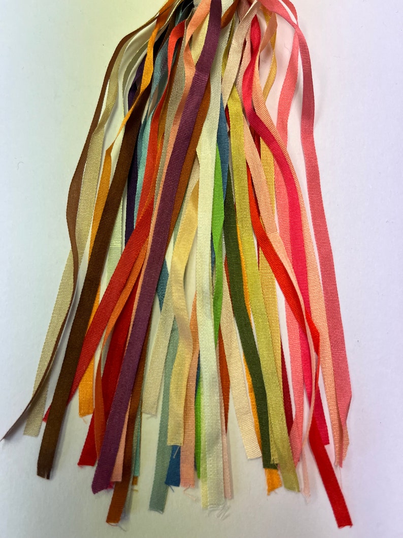 Silk Ribbon 4mm 40 Assorted Colors - Etsy