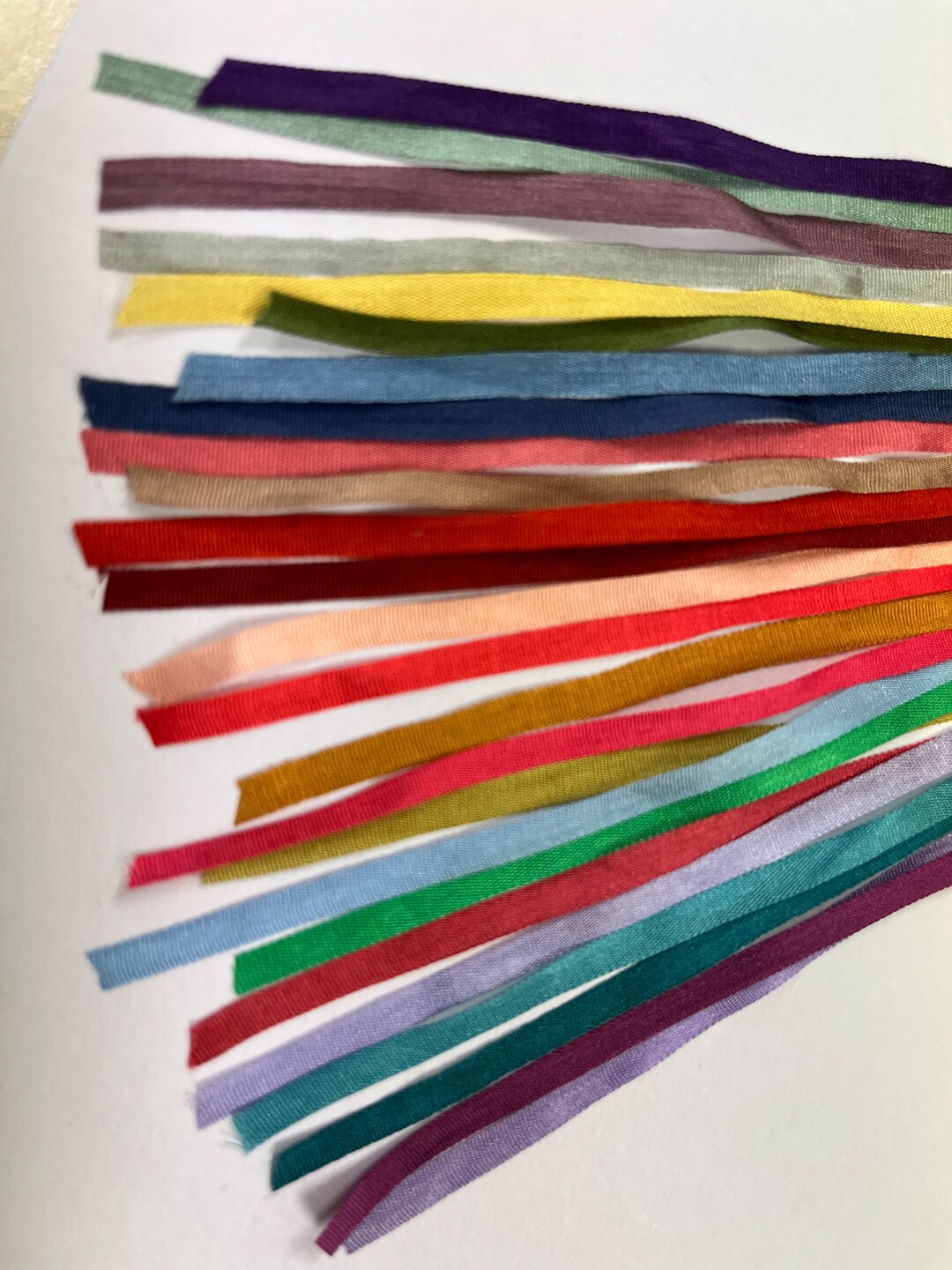 Silk Ribbon 4mm 25 Colors - Etsy