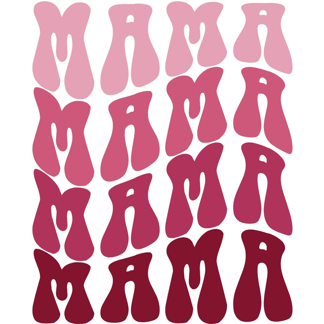 Retro Wavy Text PNG, SVG, Mama PNG, Svg, Mama, Valentines Gift, Digital ...