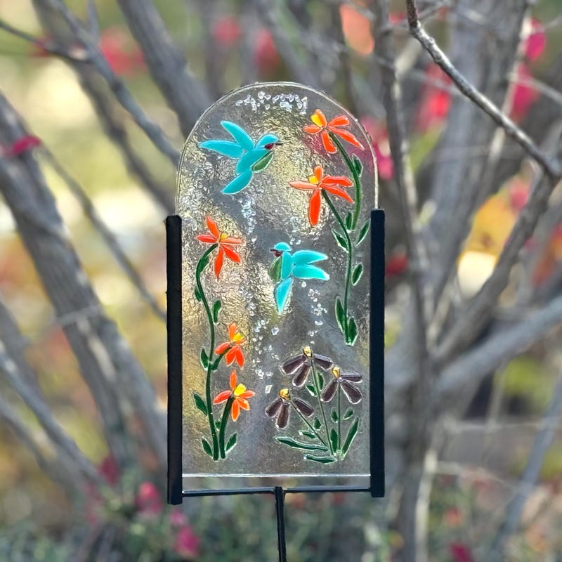 Glass Garden Stake - Etsy