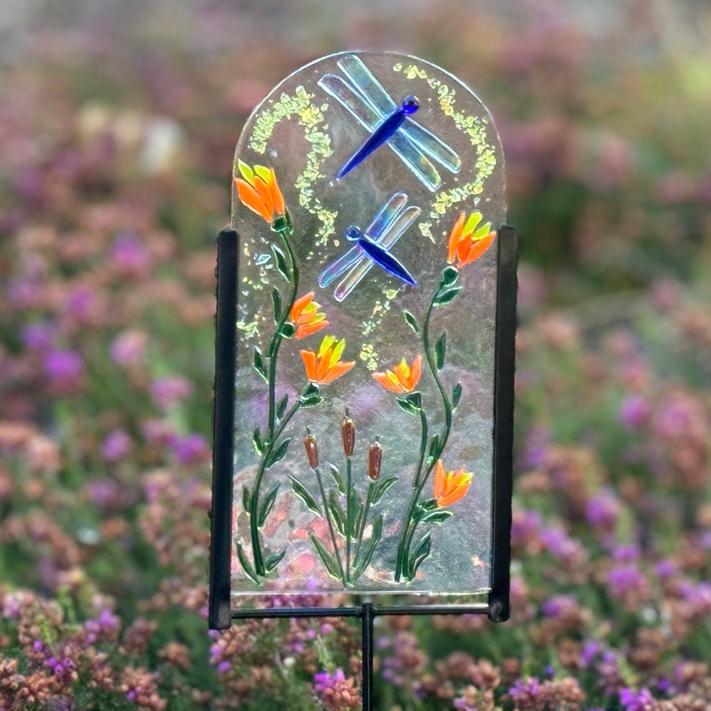 Glass Garden Stake - Etsy