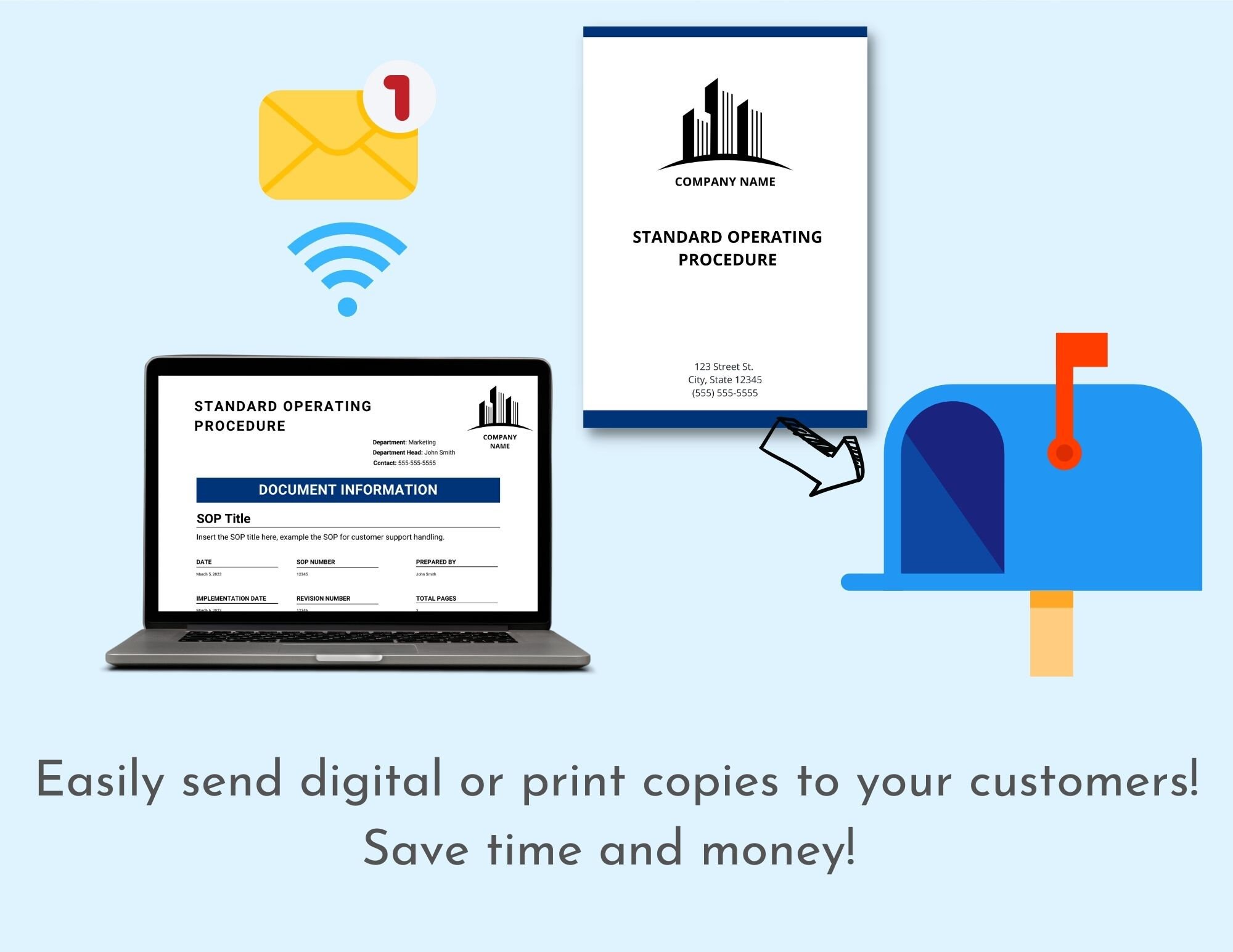 SOP Document, Standard Operating Procedure Form, Business Document ...