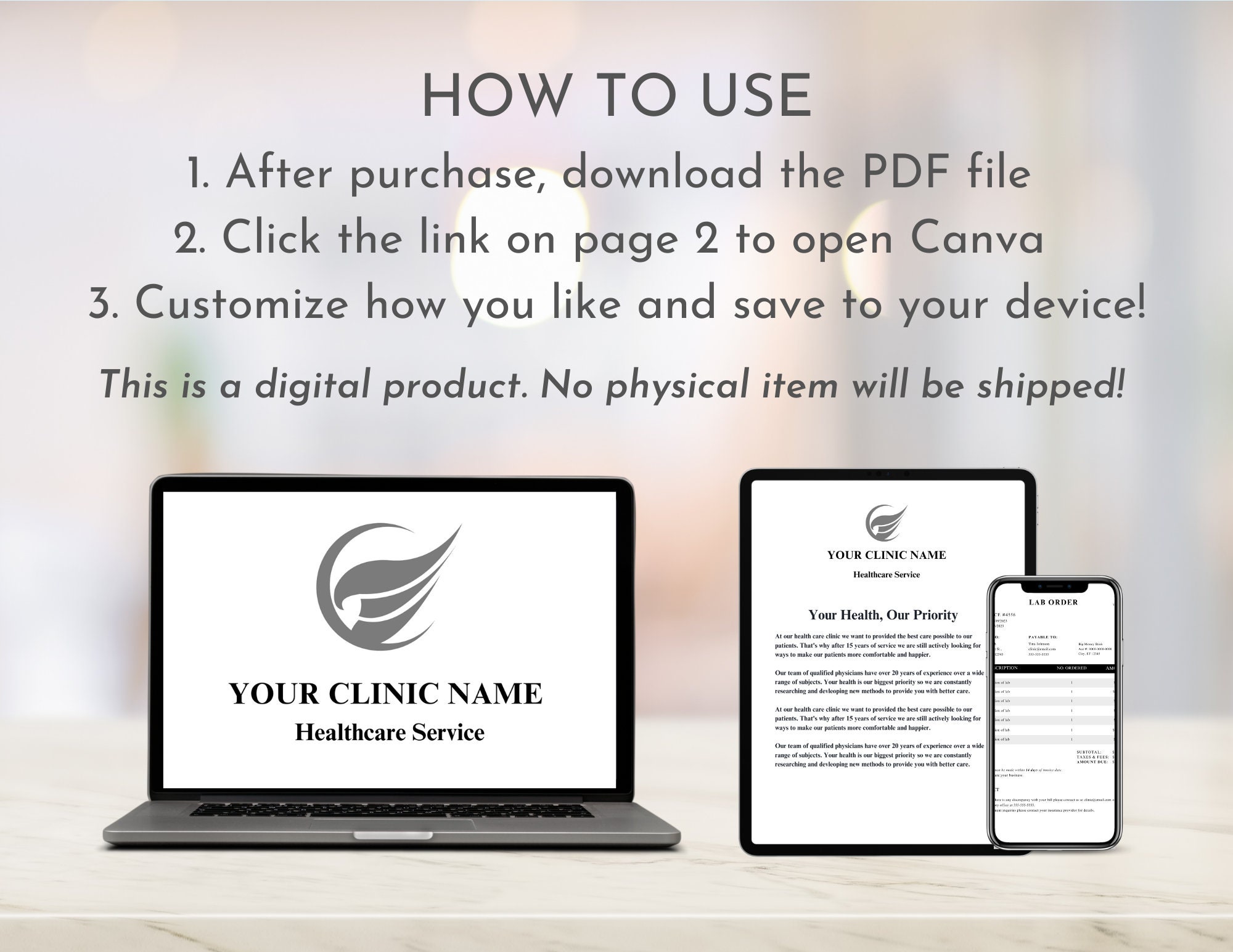 New Patient Form, Bundle, Minimalist, Medical Clinic, Dentist Office ...