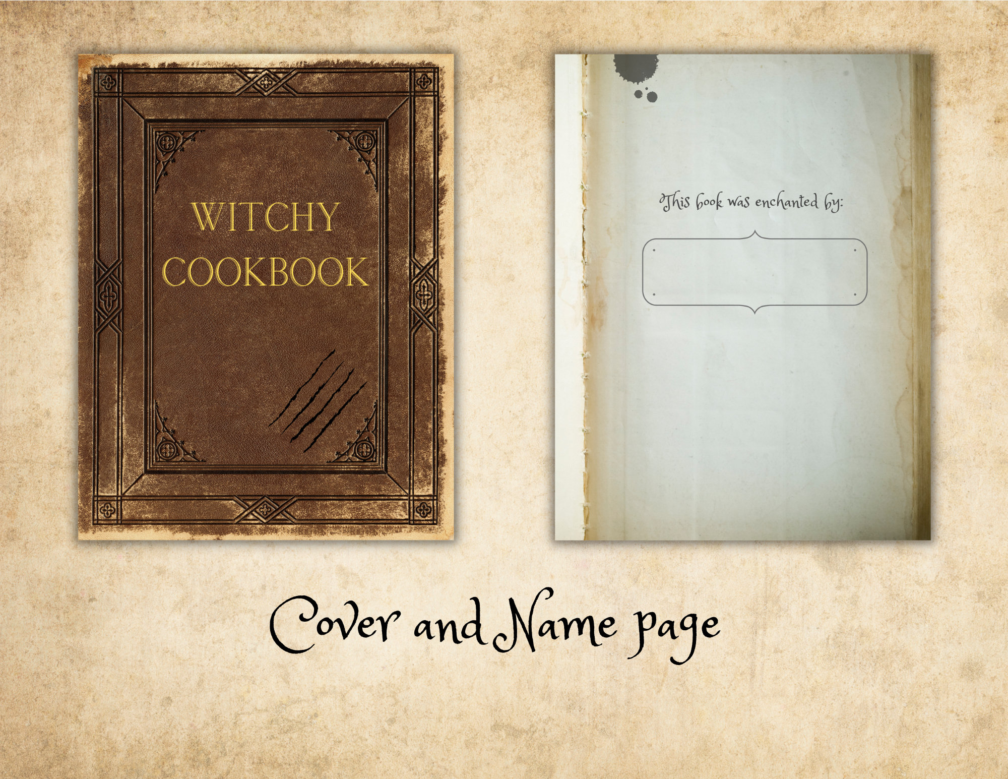 Witch Recipe Book, Blank Recipe Card, Magic Themed, Build Your Own ...