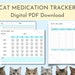 Cat Medication Tracker, Monthly and Weekly Checklist, Medicine and ...
