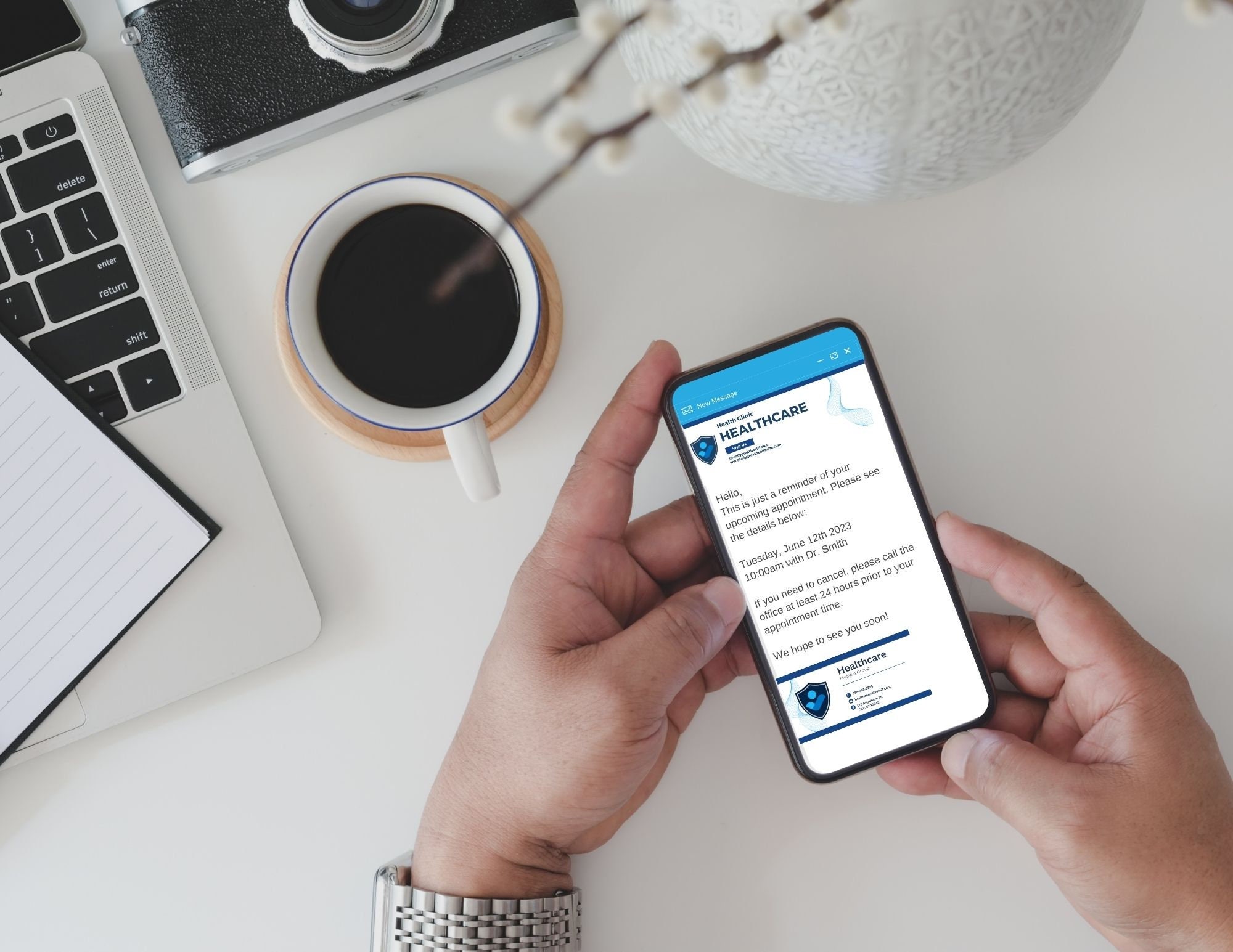 Medical Clinic Email Signature, Doctor Office Email Header, Editable ...