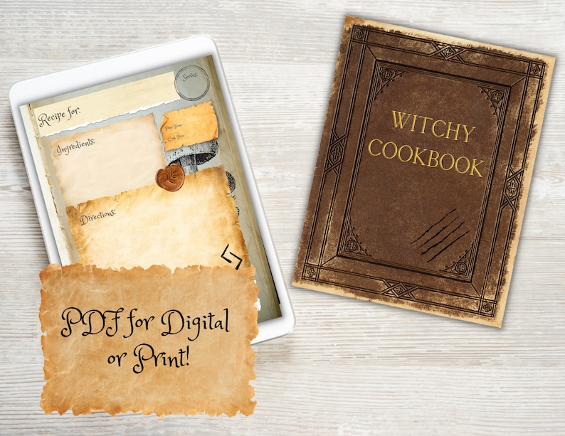 Witch Recipe Book, Blank Recipe Card, Magic Themed, Build Your Own ...