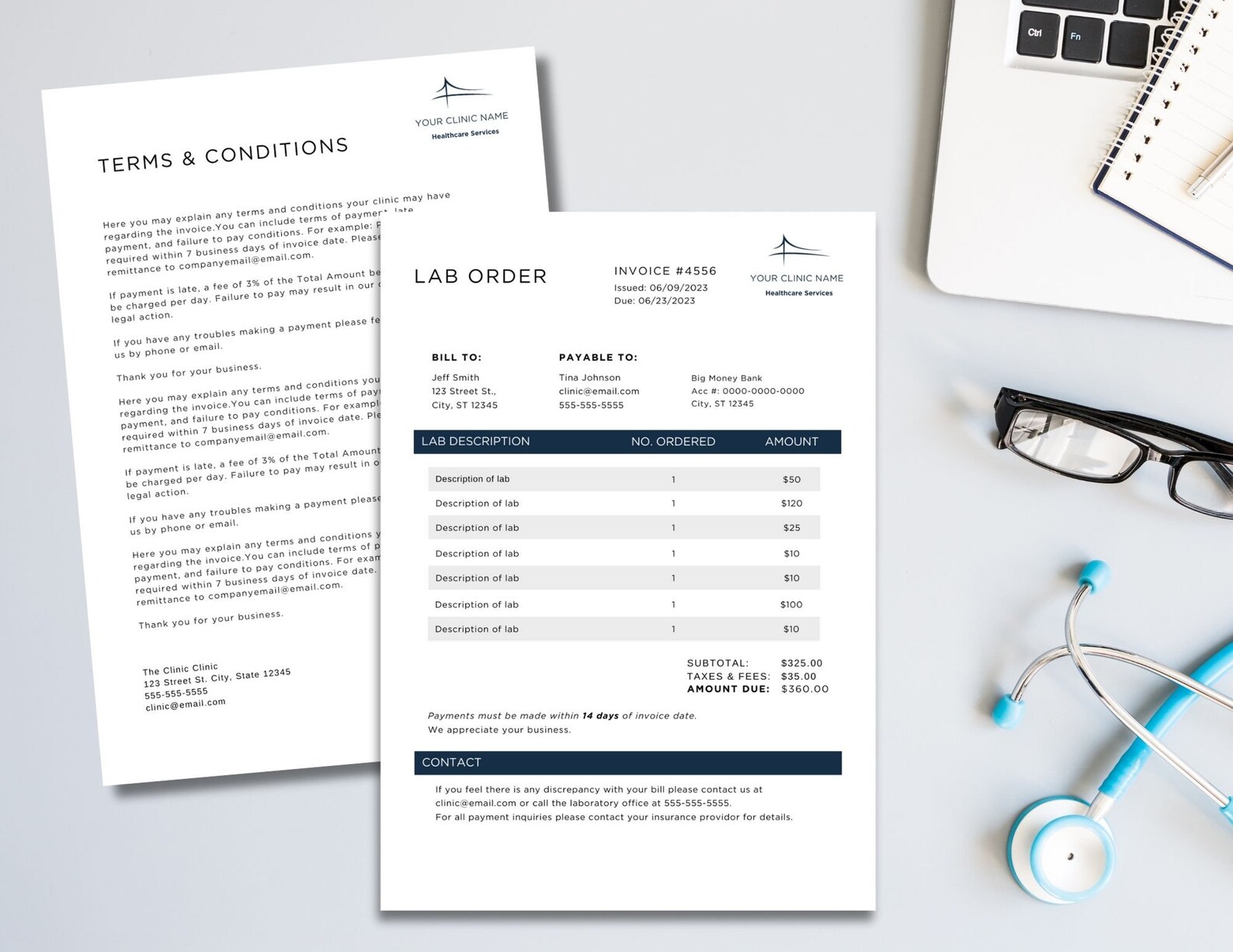 New Patient Form, Modern Medical Forms Bundle, Clinic Document, Dentist ...