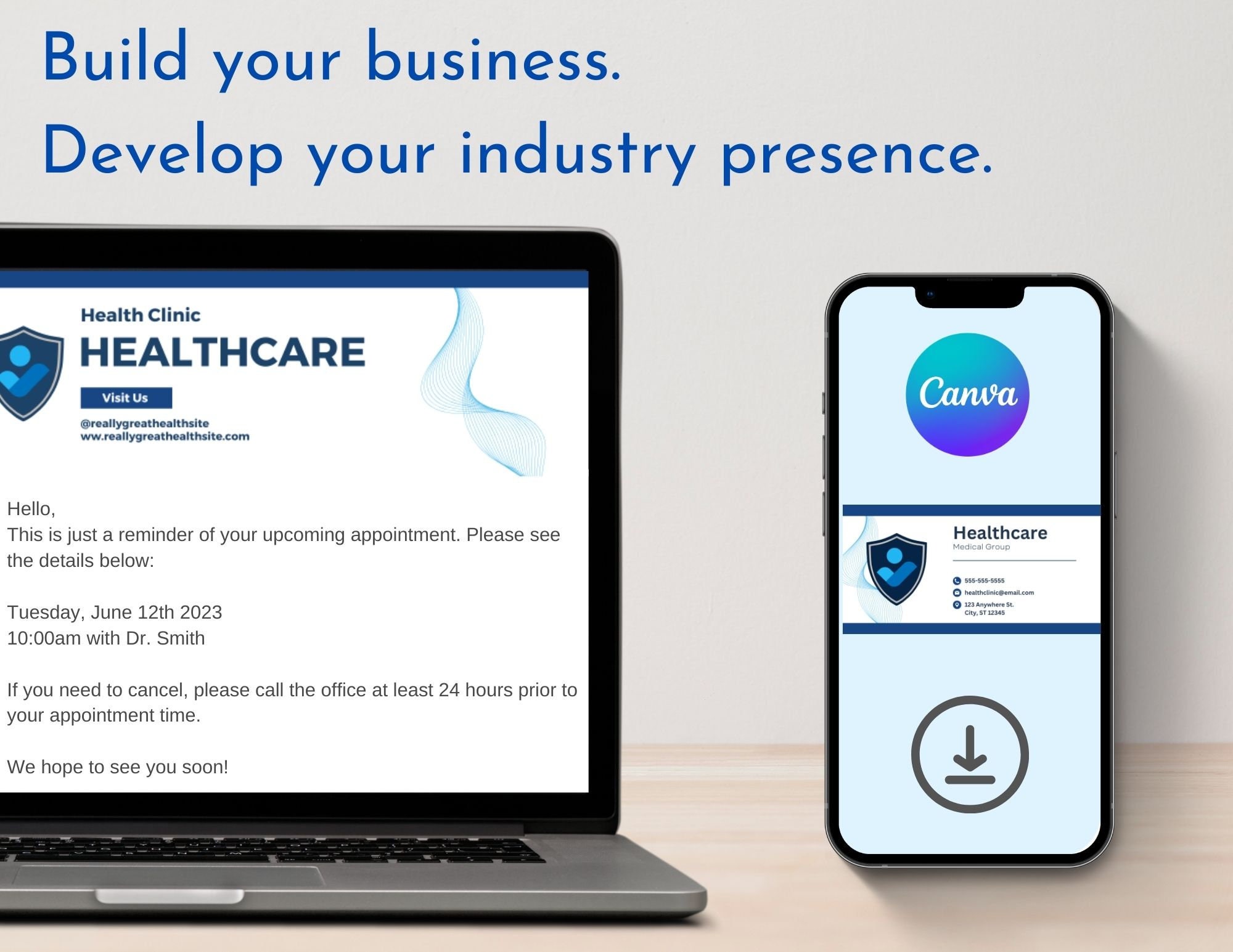 Medical Clinic Email Signature, Doctor Office Email Header, Editable ...