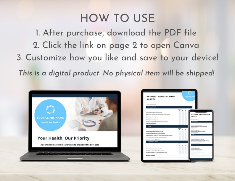 Patient Satisfaction Survey, Medical Clinic, Customer Feedback, Doctor ...