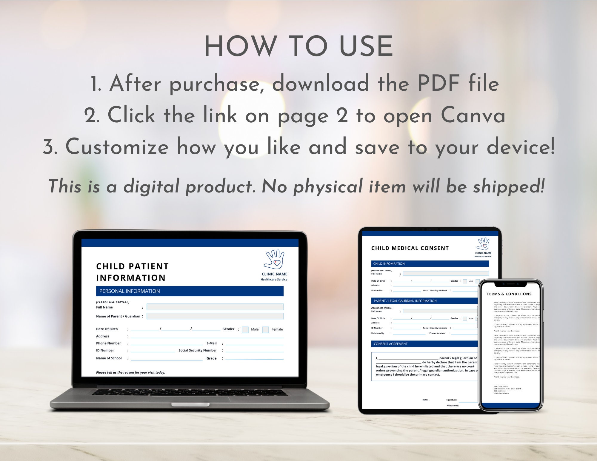 Pediatric Clinic New Patient Information, New Patient Intake Form ...