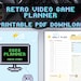 Retro Video Game Planner, for Gamers, Pixelated Style, Undated Daily To ...